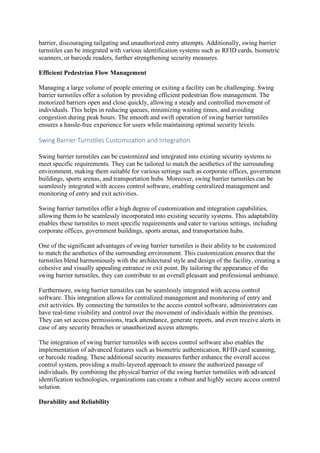 Enhancing Security and Efficiency with Swing Barrier Turnstiles.pdf ...