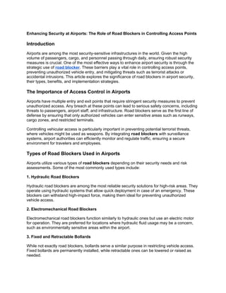 Enhancing Security at Airports_ The Role of Road Blockers in ...