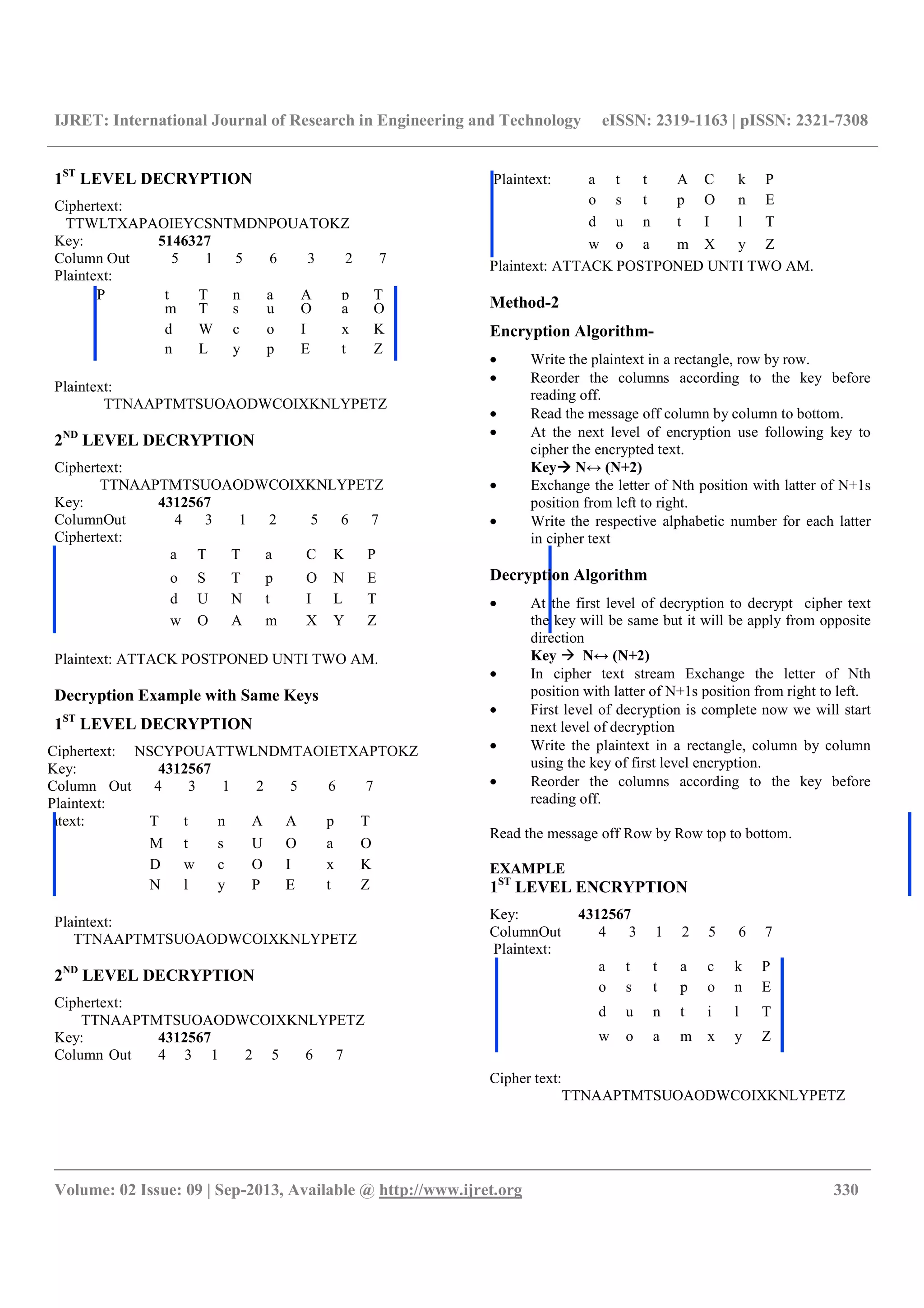 Enhancing Security Of Caesar Cipher Using Different Pdf Information
