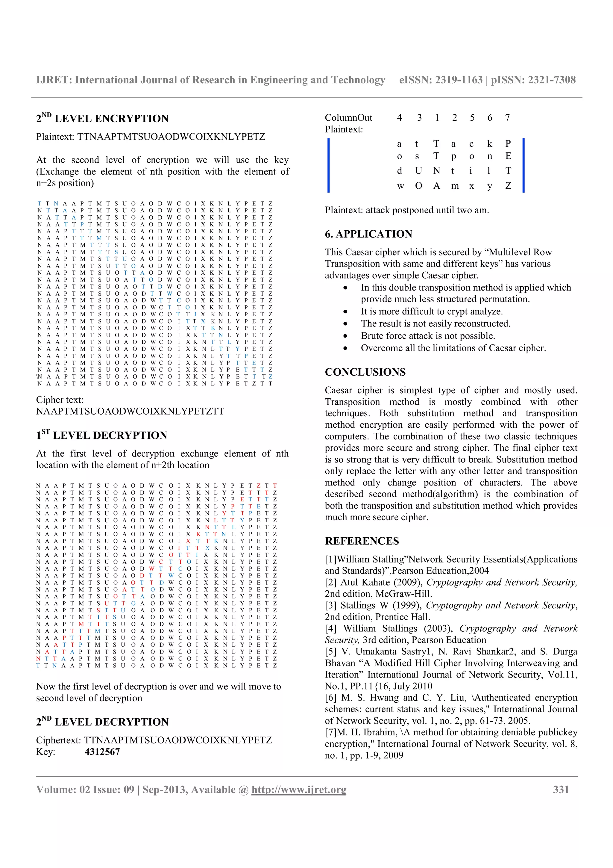 Enhancing security of caesar cipher using different | PDF | Information ...