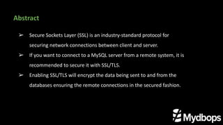 Enhancing Security of MySQL Connections using SSL certificates | PDF