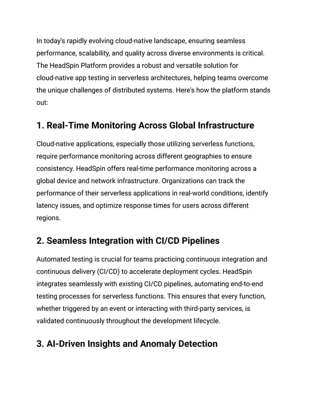 Enhancing Serverless Architecture with Cloud-Native Testing.pdf | Free ...