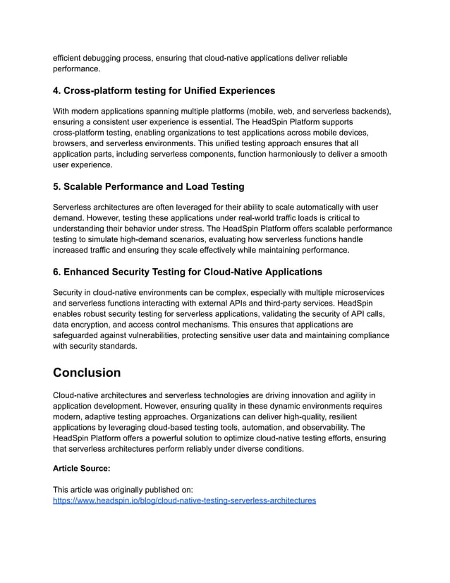 Enhancing Serverless Architecture With Cloud Native Testingpdf