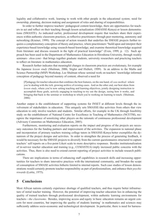 Enhancing teachers capacity smase | PDF