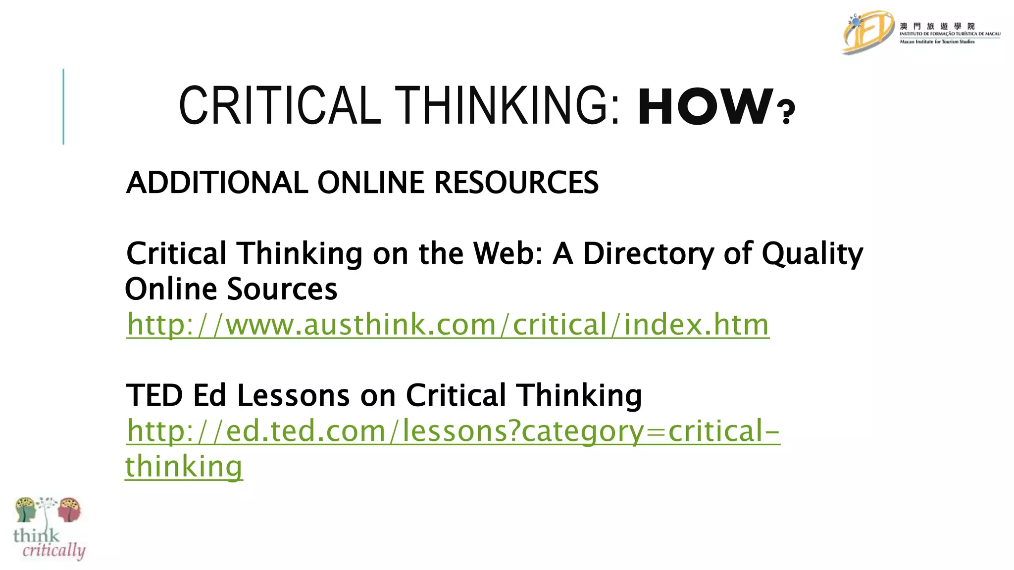 Enhancing the 21st century critical thinking skills of ESL/EFL learners ...