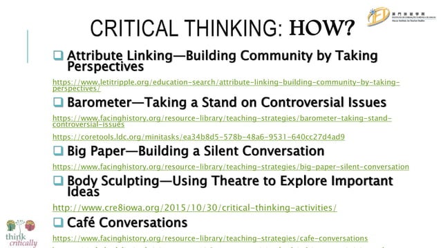 Enhancing the 21st century critical thinking skills of ESL/EFL learners ...