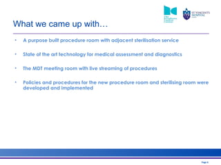 Enhancing the patient experience in a new purpose-build MDT meeting ...