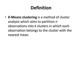 Enhancing the performance of kmeans algorithm | PPT