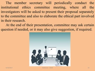 Enhancing the quality of research through institutional ethics ...