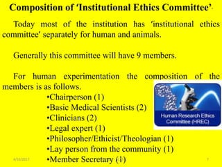 Enhancing the quality of research through institutional ethics ...