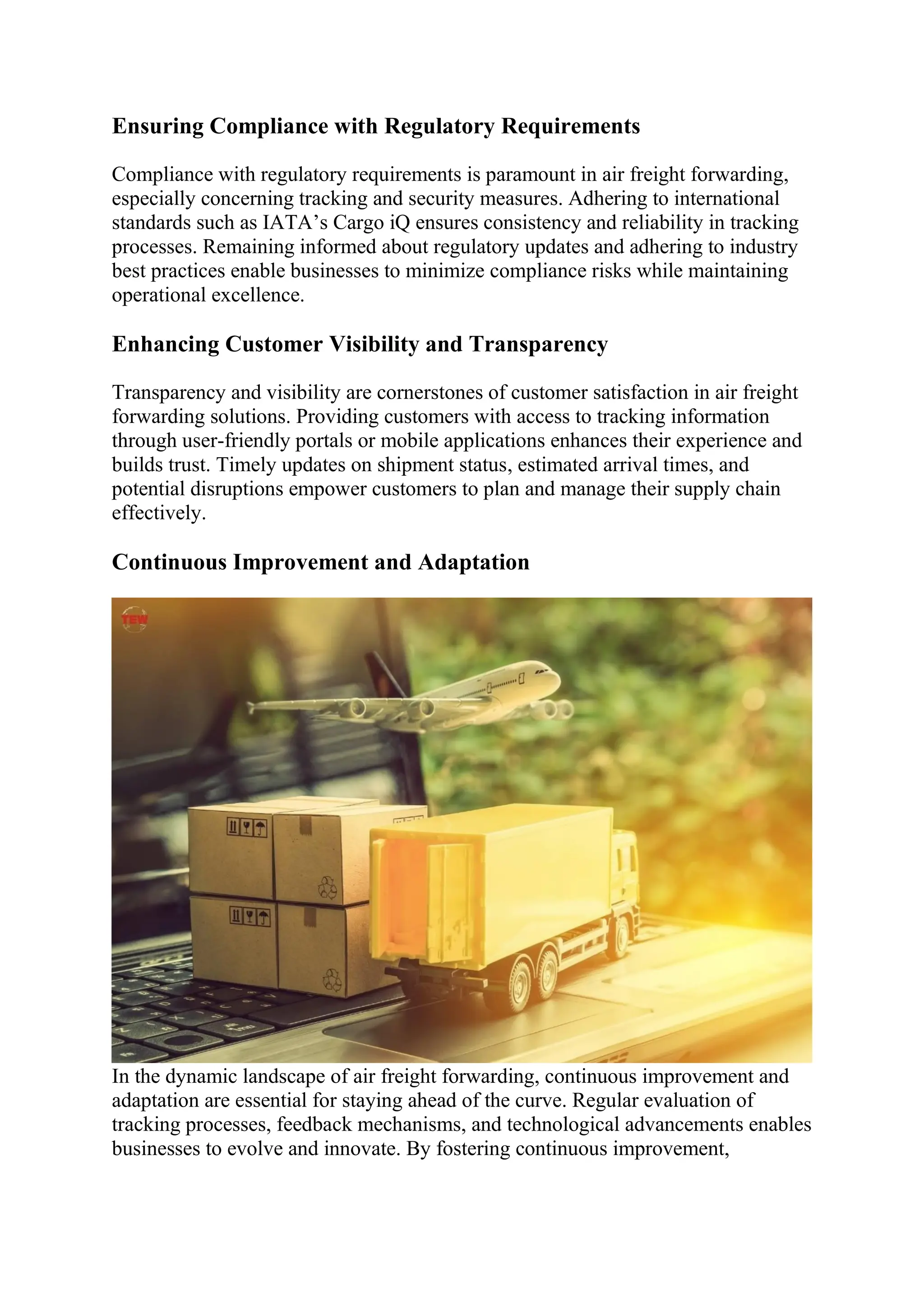 Air Freight Forwarding Solutions: Tracking Capabilities | The ...