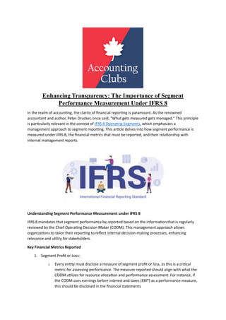 Enhancing Transparency: The Importance of Segment Performance ...