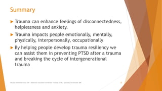 Enhancing trauma resiliency | PPTX