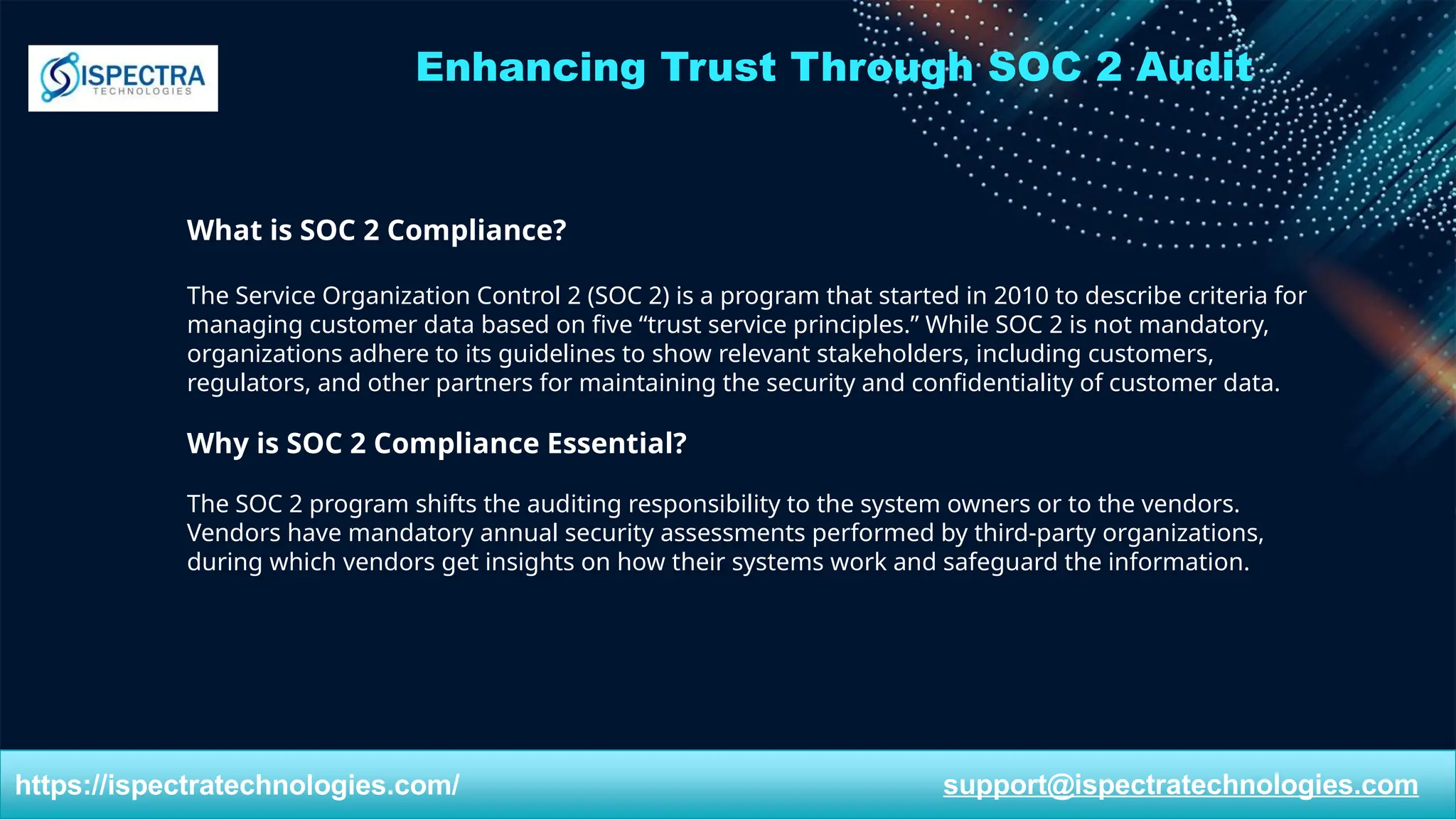 Enhancing Trust Through SOC 2 Audit- ispectra | PPT