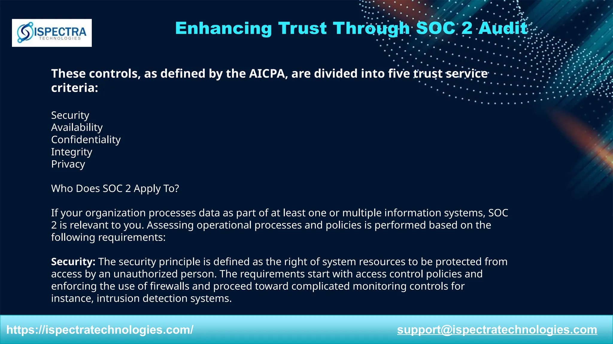 Enhancing Trust Through SOC 2 Audit- ispectra | PPT