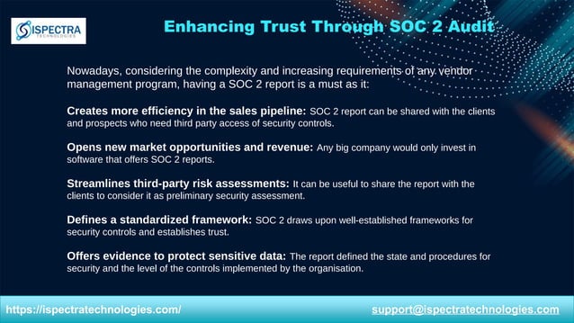 Enhancing Trust Through SOC 2 Audit- ispectra | PPT