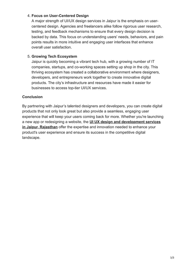 Enhancing User Experience With Uiux Design And Development In Jaipurpdf