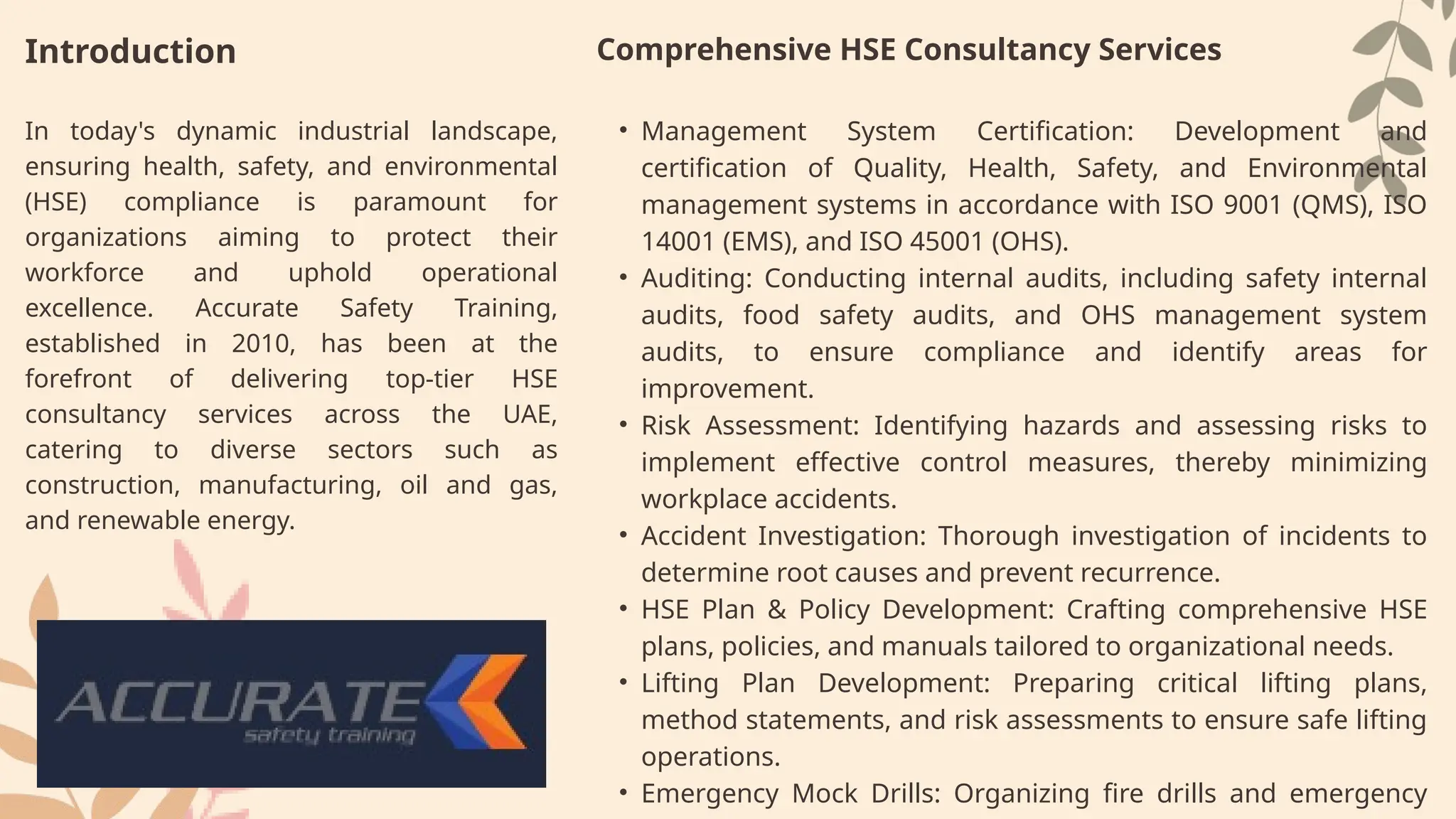 Enhancing Workplace Safety Accurate Safety Training's Premier HSE ...