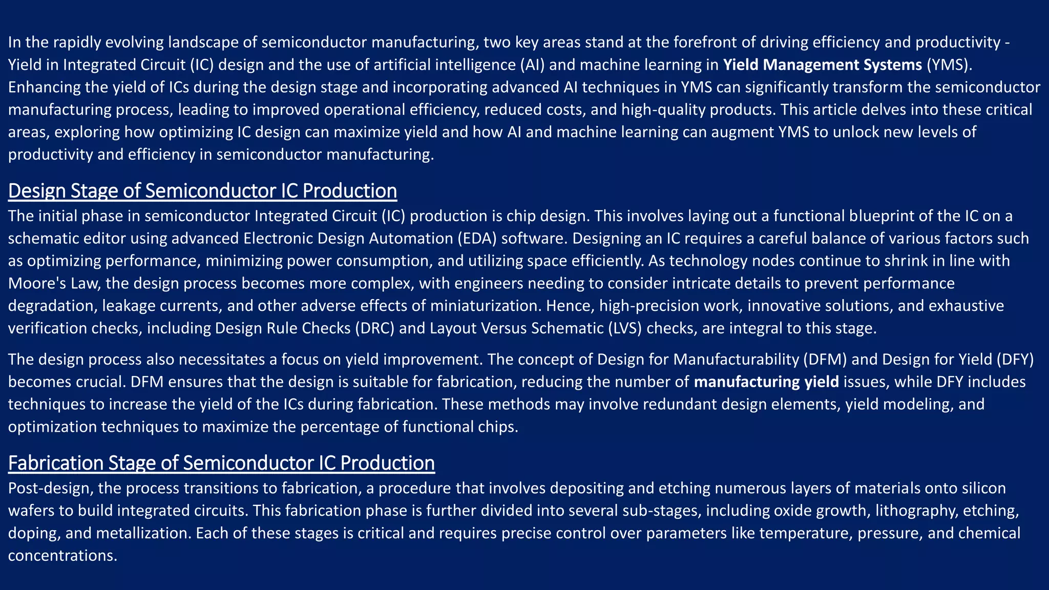 Enhancing Yield in IC Design and Elevating YMS with AI and Machine ...