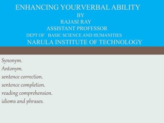 Enhancing your vocabulary | PPT