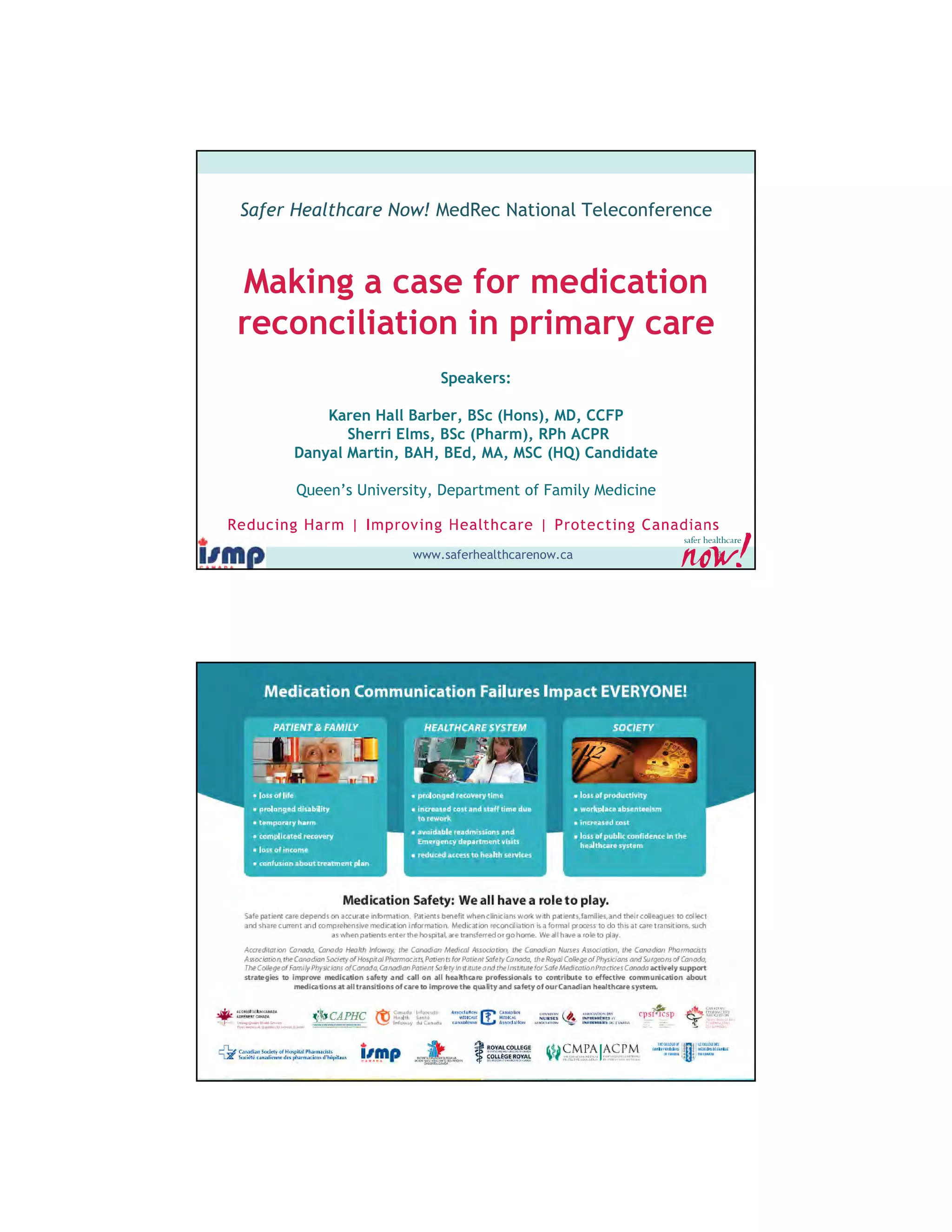 Making a case for medication reconciliation in primary care | PDF