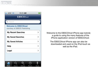 EBSCO iOS App Tutorial | PPT