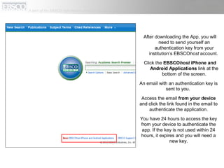 EBSCO iOS App Tutorial | PPT