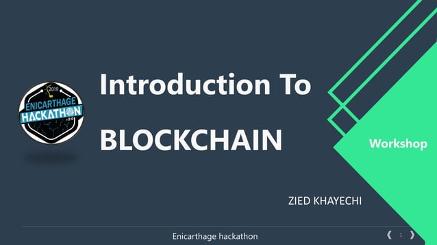 Introduction To BLOCKCHAIN | PPT