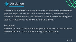 Introduction To BLOCKCHAIN | PPT
