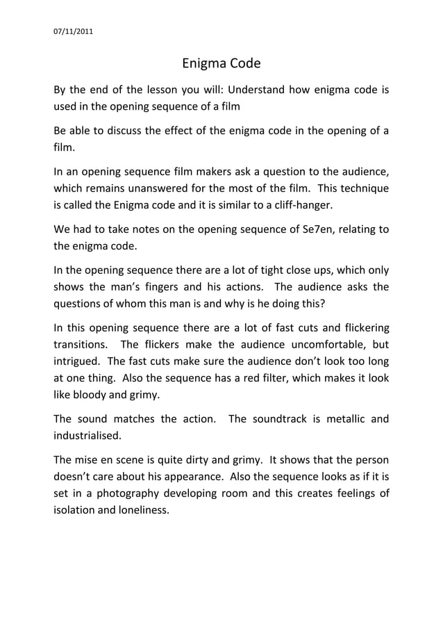 Enigma code | PDF | Free Download