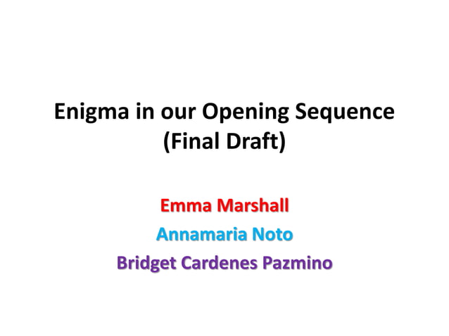 ENIGMA final draft | PPTX