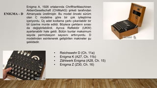 Enigma Crypto Machine (Enigme Şifreleme Makinesi) | PPT