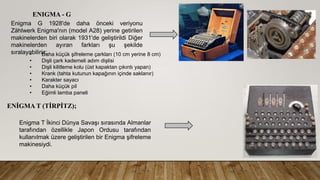 Enigma Crypto Machine (Enigme Şifreleme Makinesi) | PPT