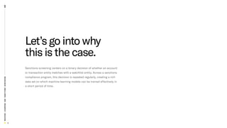 Machine learning for sanctions screening | PDF