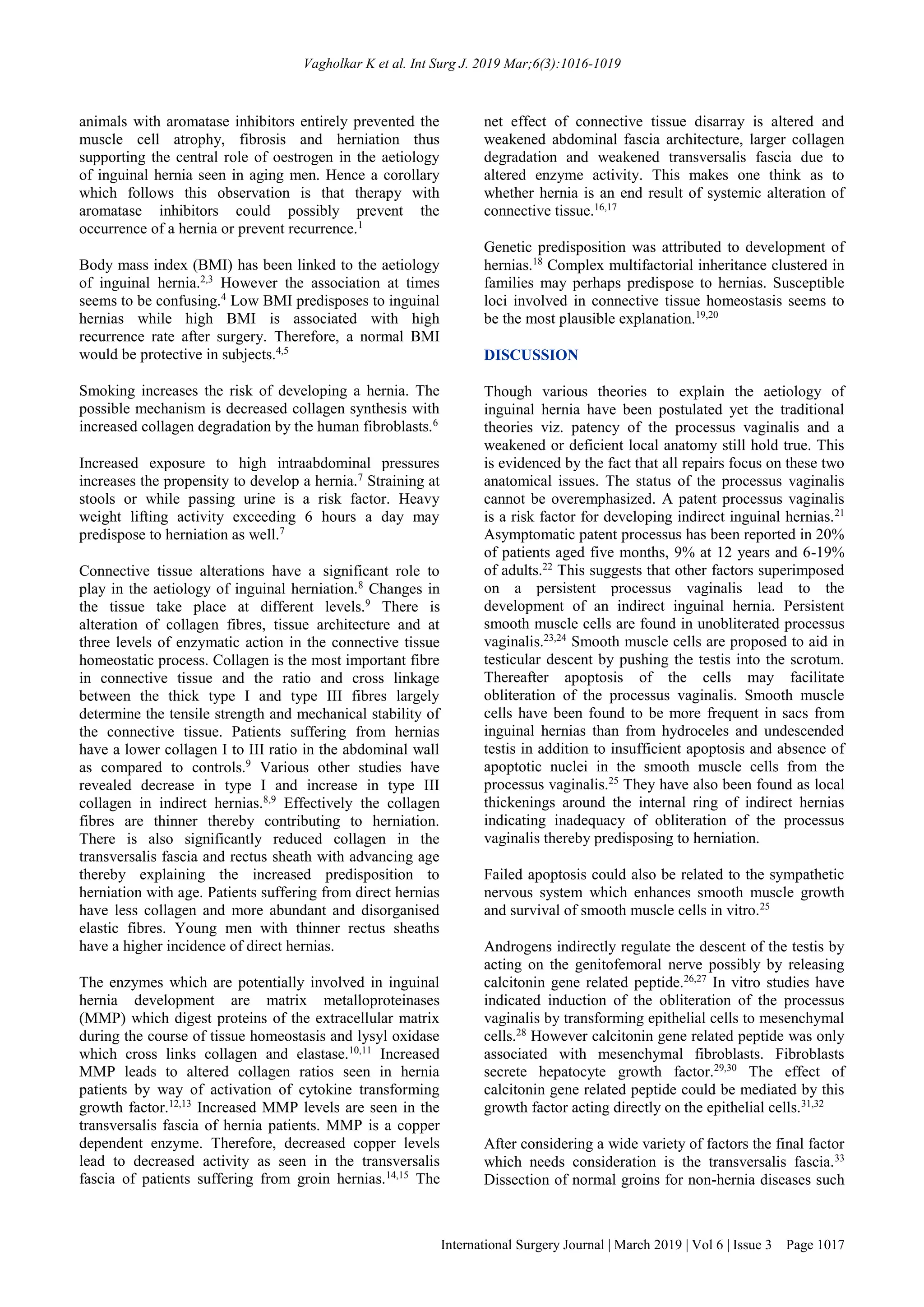 Enigmatic etiology of inguinal hernia | PDF