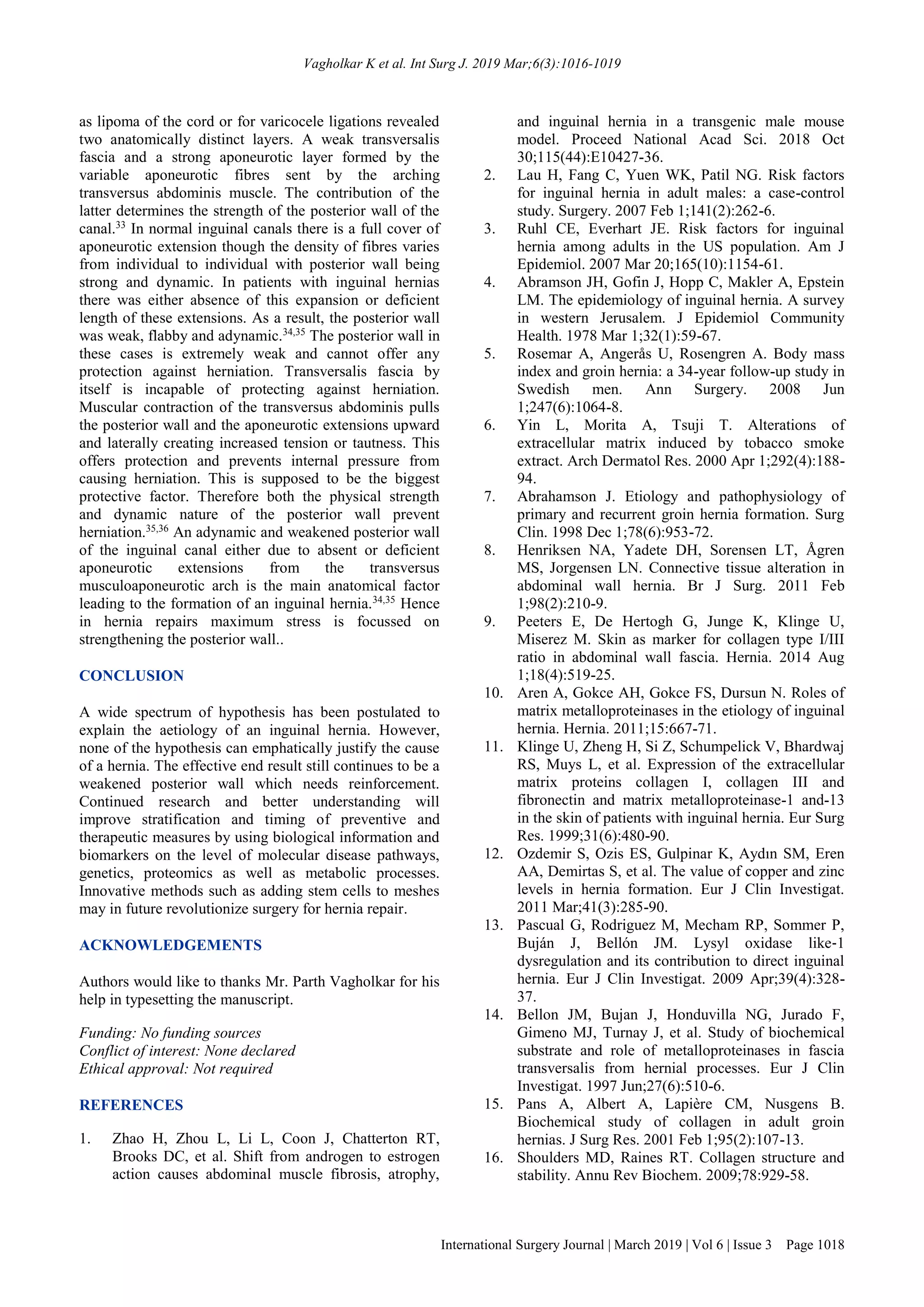 Enigmatic etiology of inguinal hernia | PDF