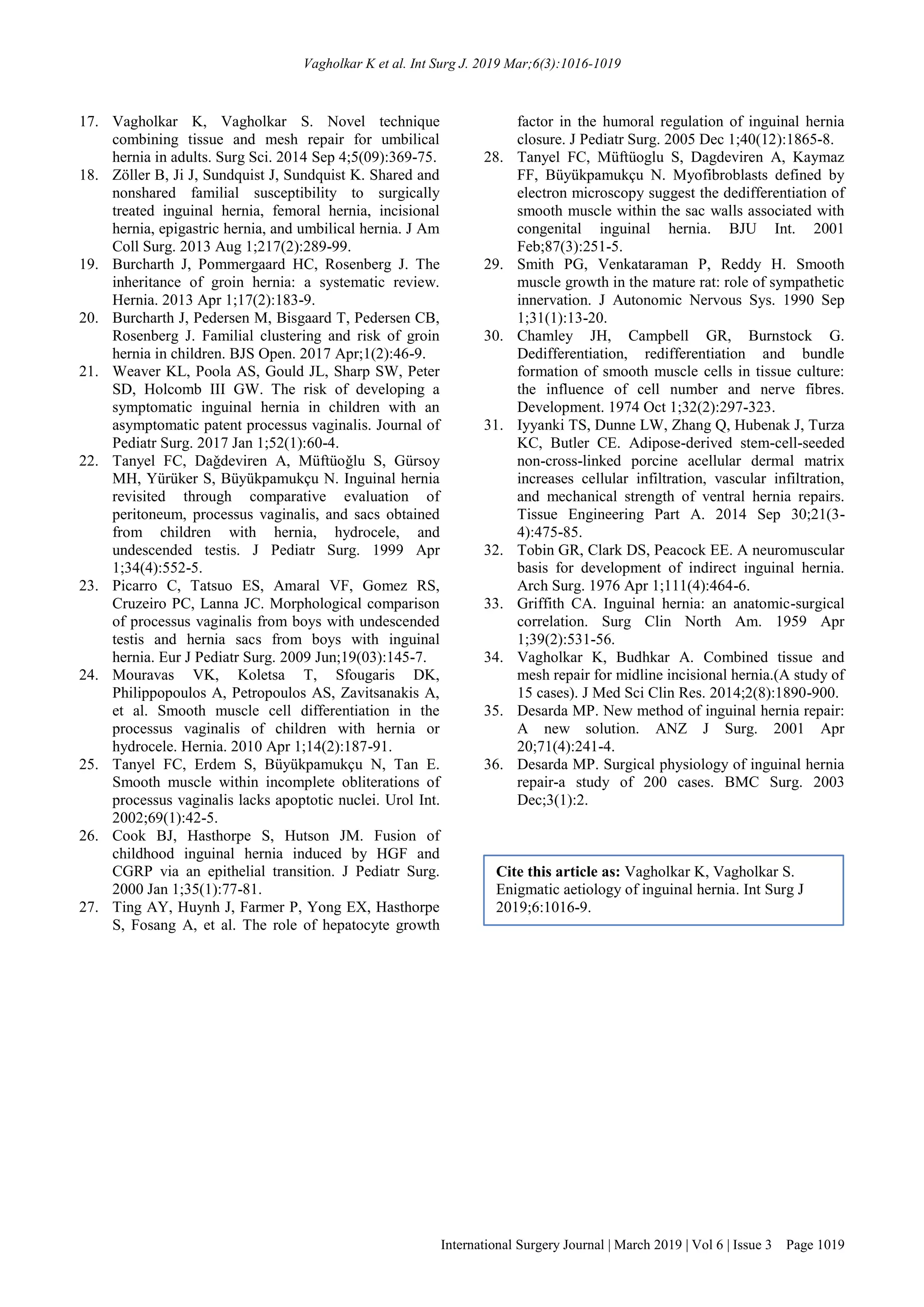 Enigmatic etiology of inguinal hernia | PDF