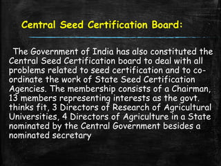 Central seed committee | PPTX