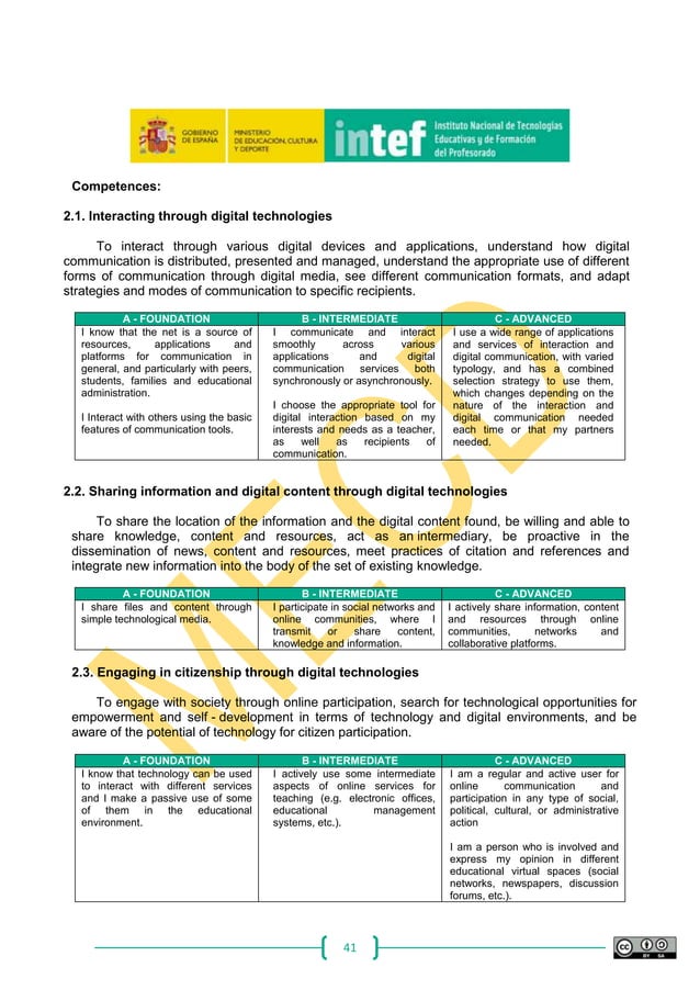 Common Digital Competence Framework for Teachers | PDF