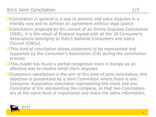 Eni presentation conciliation process | PPT