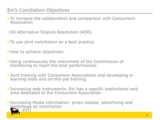 Eni presentation conciliation process | PPT