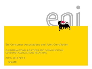 Eni presentation conciliation process | PPT