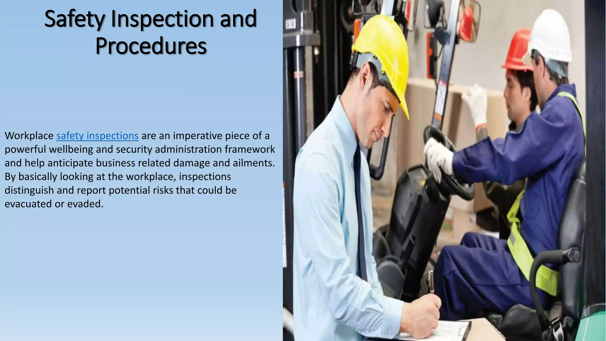 Workplace Safety Inspection Guidelines And Procedures | PPTX