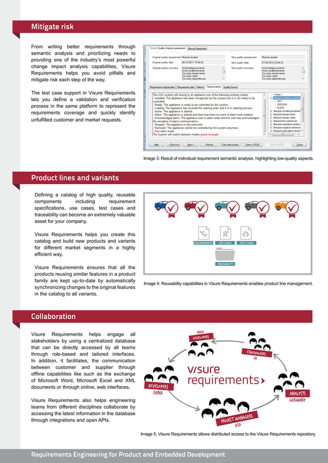 Visure Requirements For Product And Embedded Devolpment Visure Solutions Requirements 