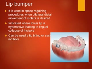 Space regaining procedure in pediatric dentistry | PPTX