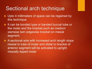 Space regaining procedure in pediatric dentistry | PPTX
