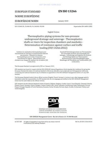 EN ISO 13266-2023 - Thermoplastics piping systems for non-pressure ...