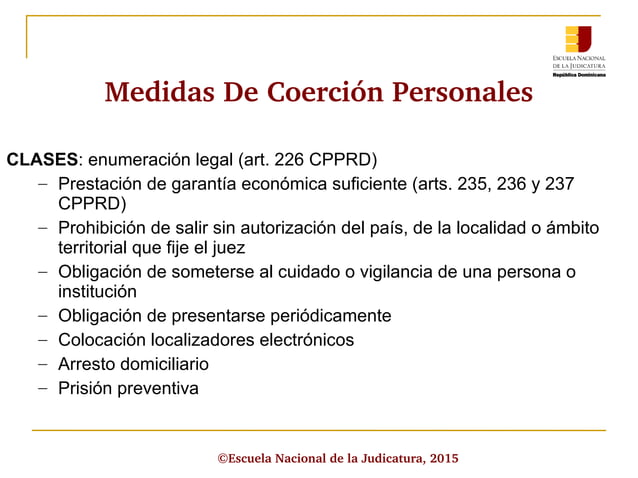 ENJ-300: Las Medidas de Coerción | PPT