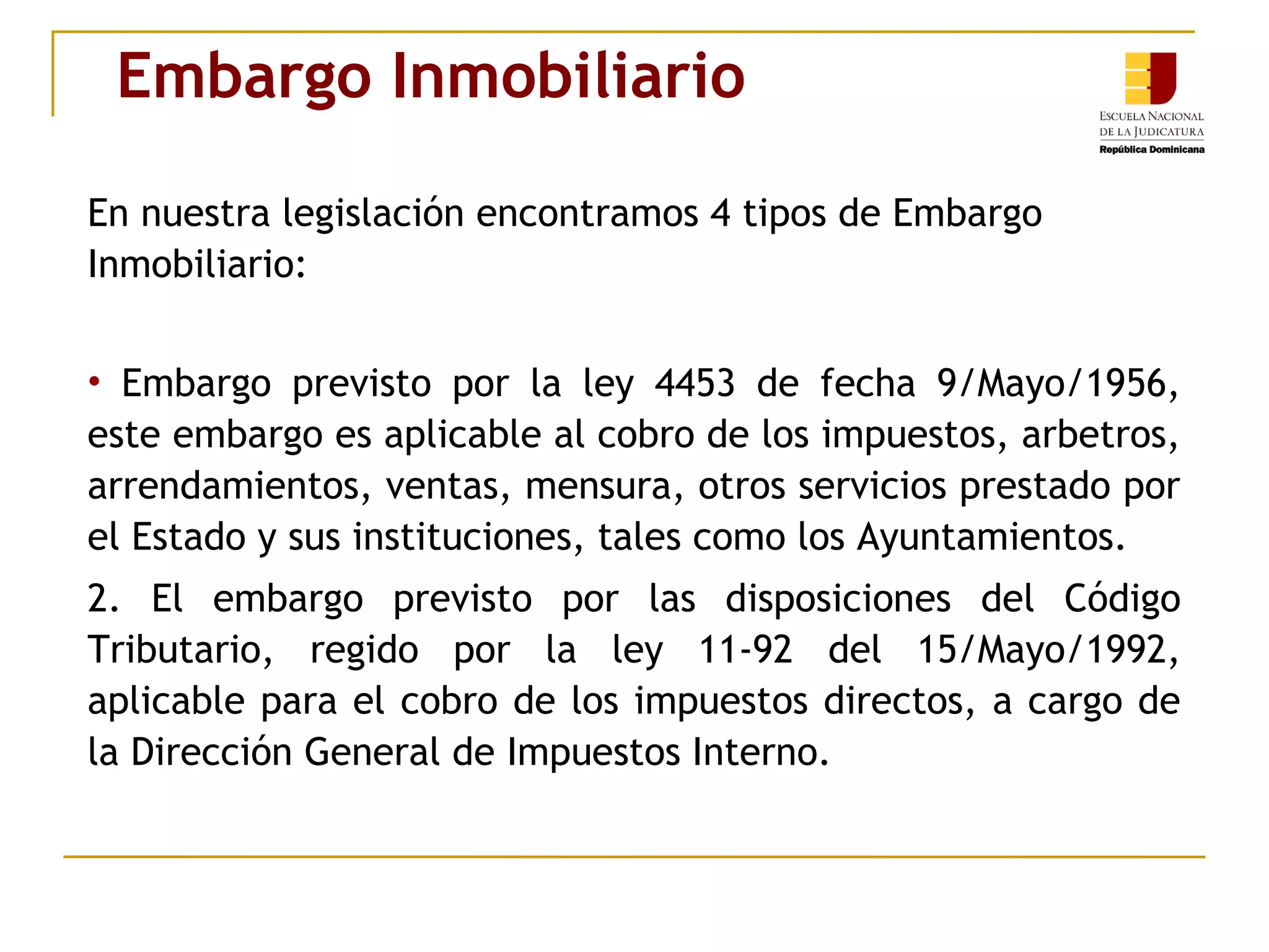ENJ-400 Presentación Los Incidentes del Embargo Inmobiliario | PPT