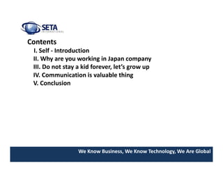 Enjoy Japanese work style | PPT